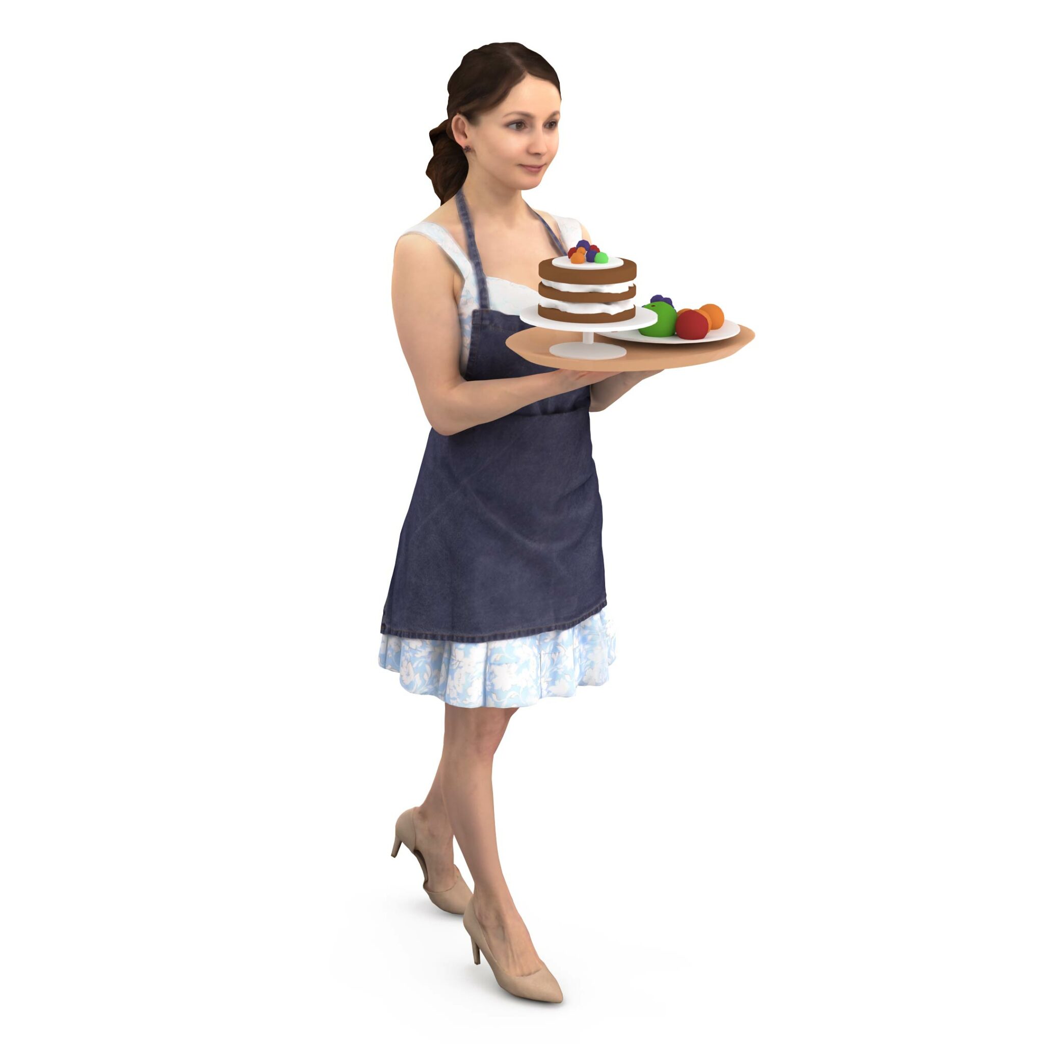 Cooking girl 3D Model - by Renderbot LLC