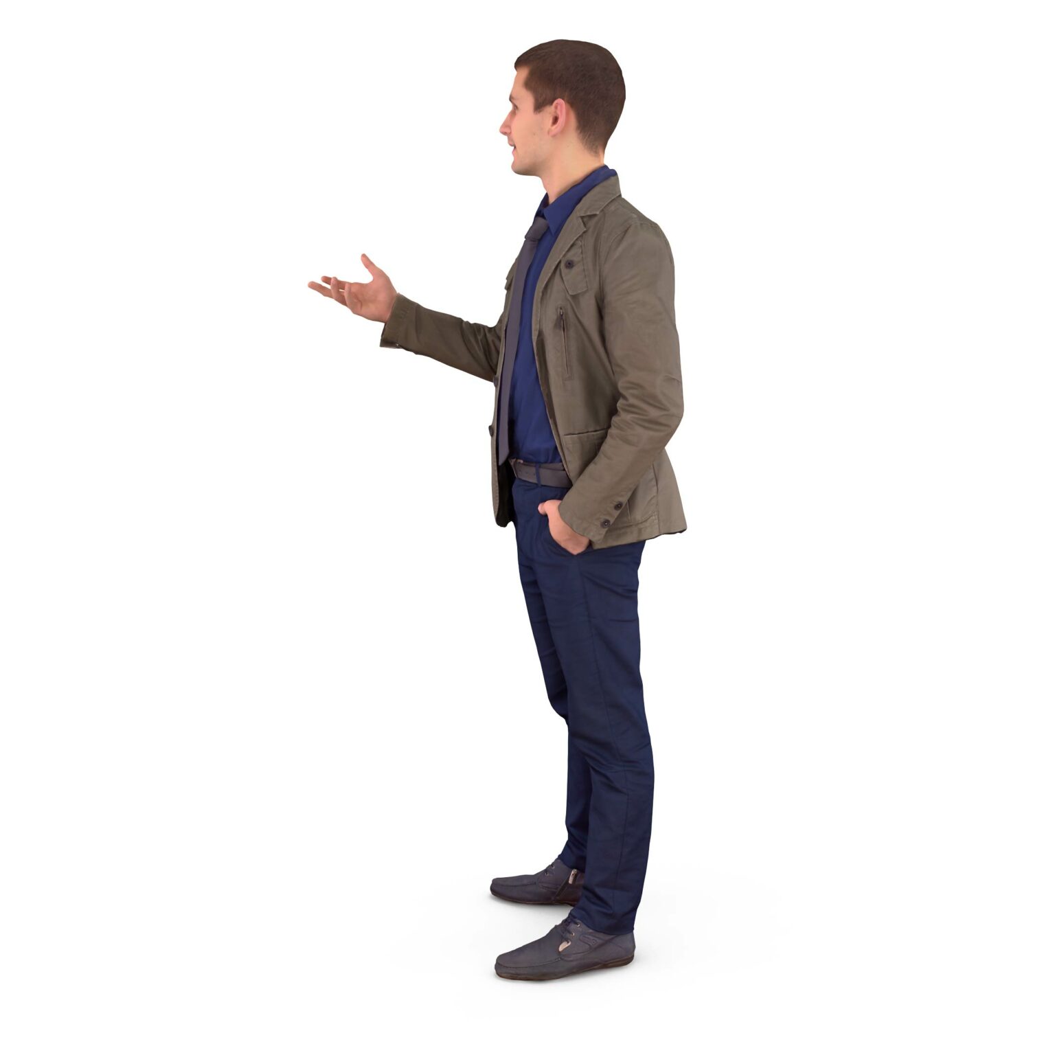 Businessman explaining 3D Model - by Renderbot LLC