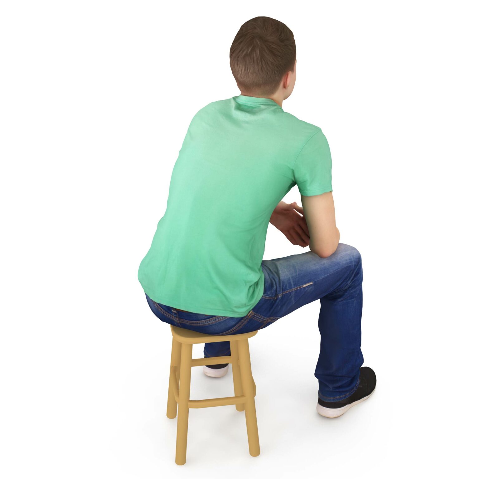 Casual boy sitting 3D Model - by Renderbot LLC