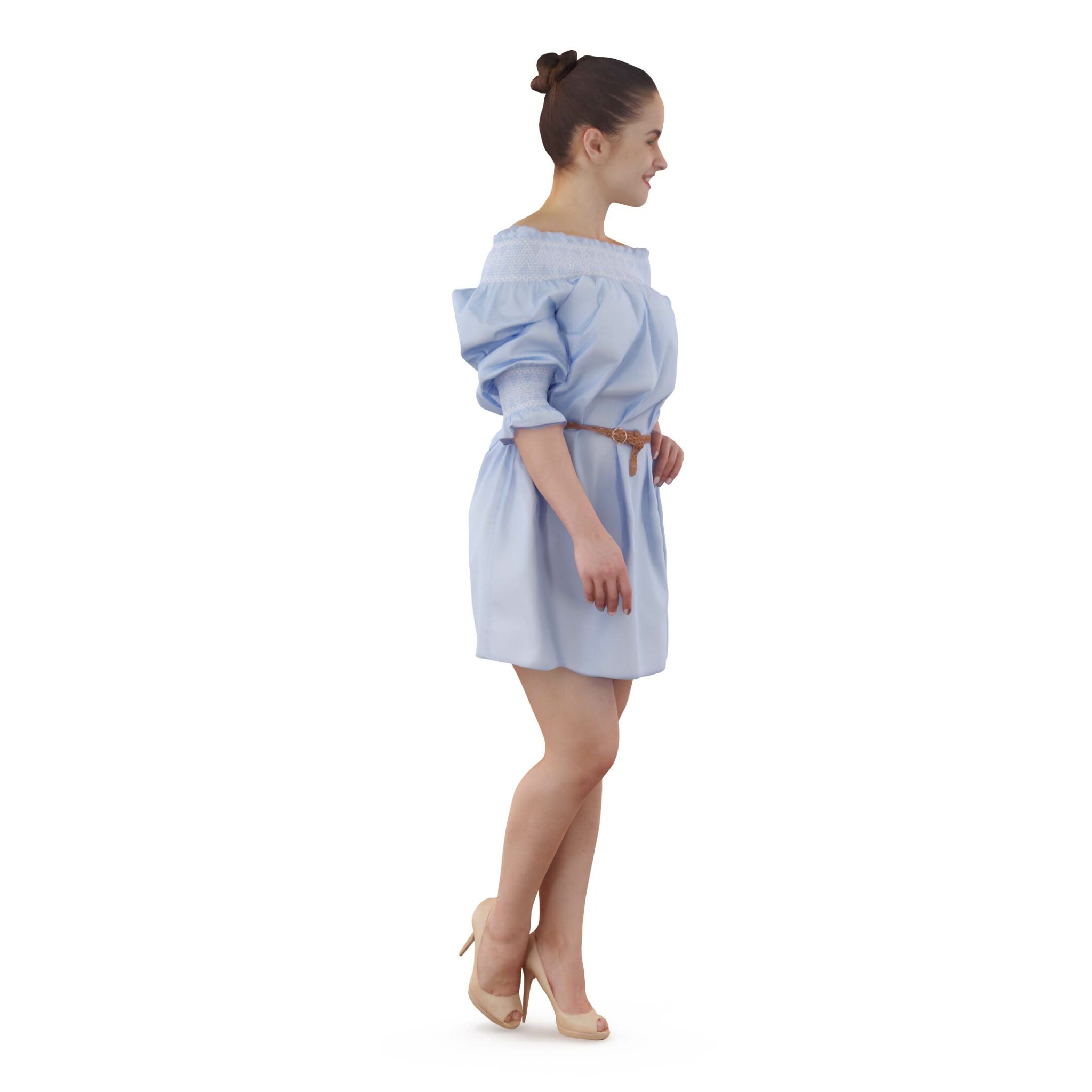 Casual girl standing 3D Model - by Renderbot LLC