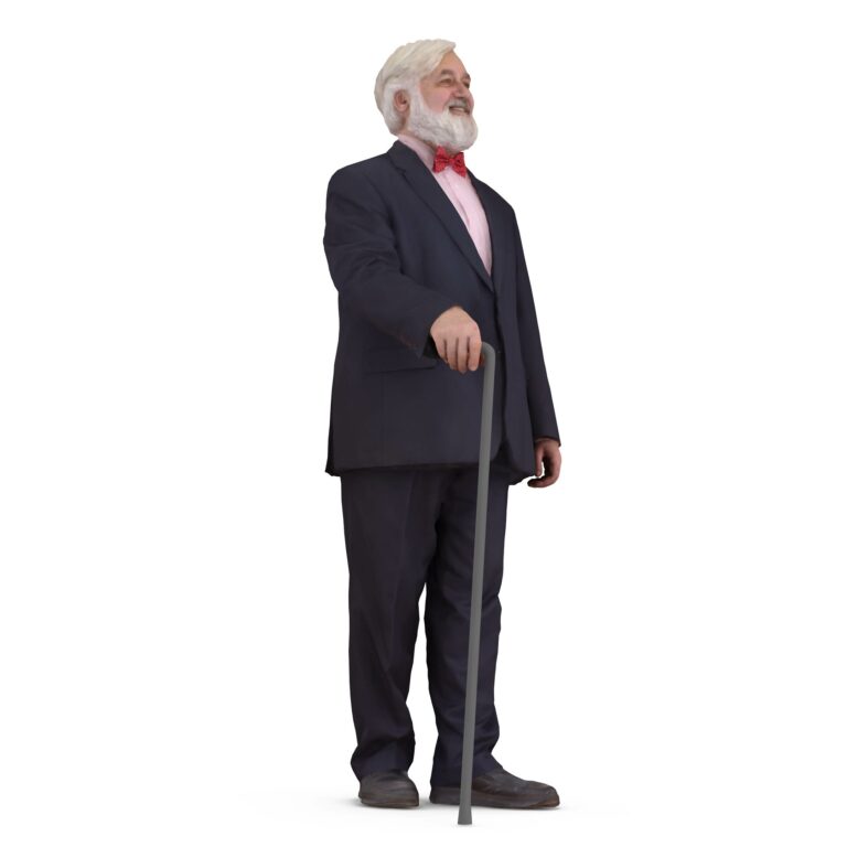 Elderly 3d people are photographed - scanned 3d models - Renderbot