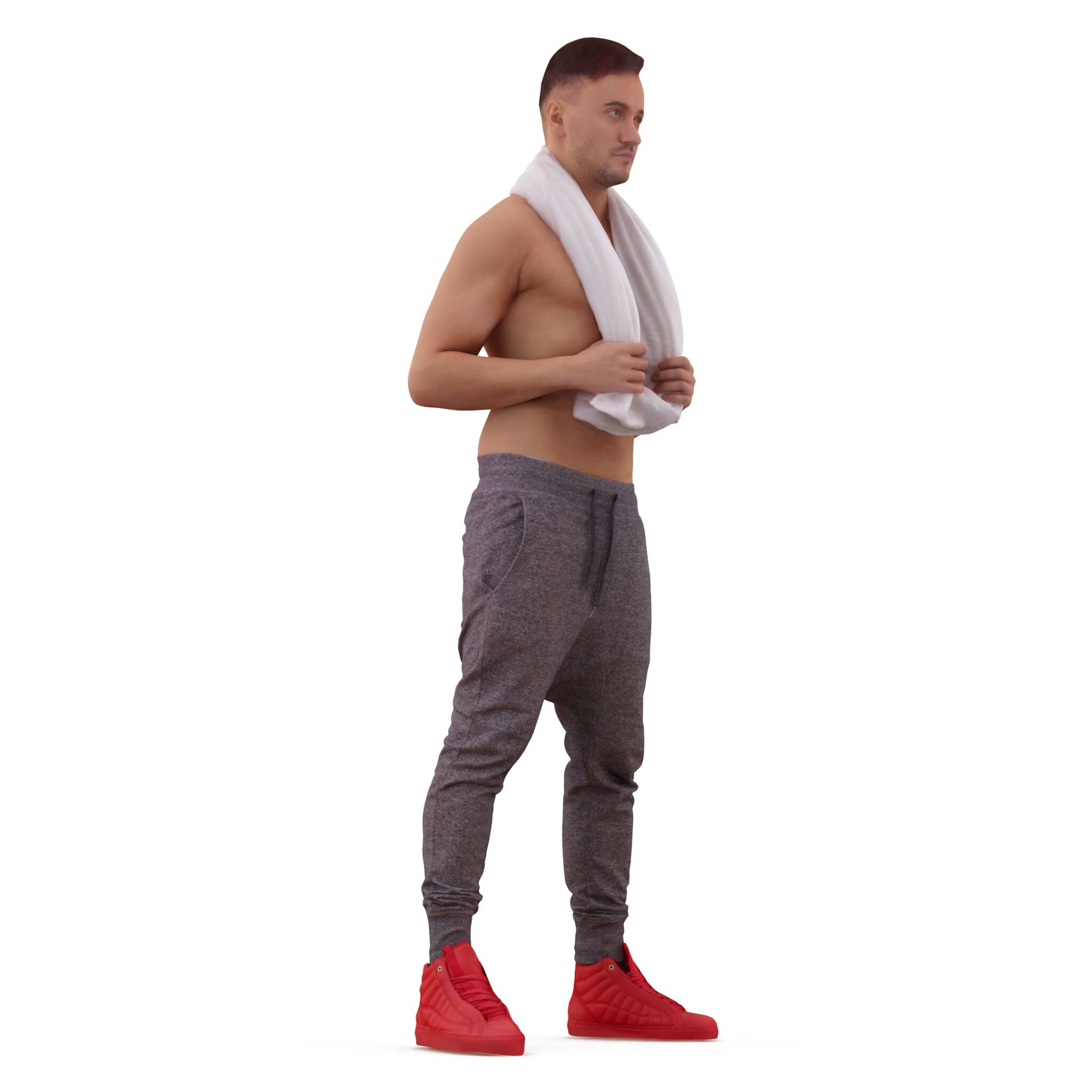 Fitness 3d people x3 - scanned 3d models - Renderbot