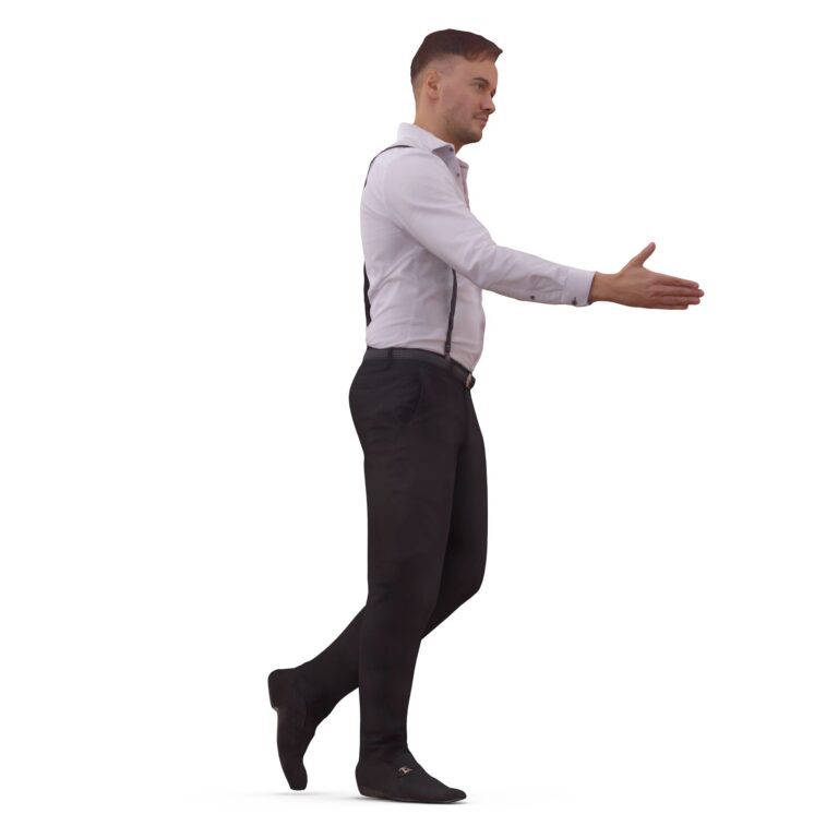 Businessman greeting 3D Model - by Renderbot LLC
