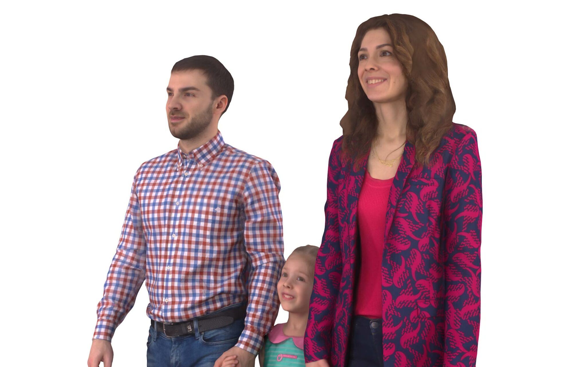 Family 3d people park collection x3 3d models - Renderbot