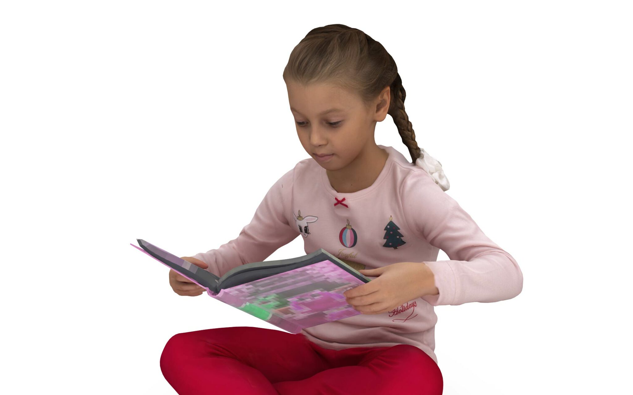 Girl reading 3D Model - by Renderbot LLC