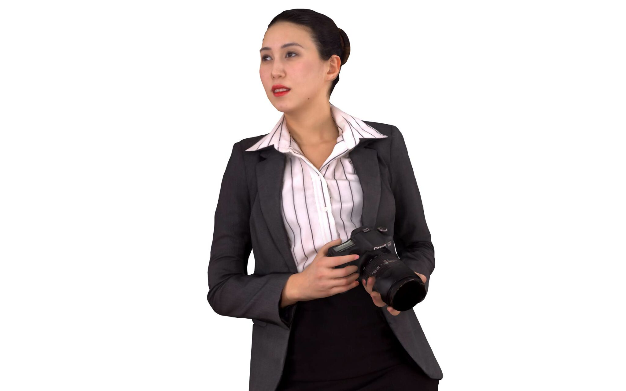 Woman with camera 3D Model - by Renderbot LLC