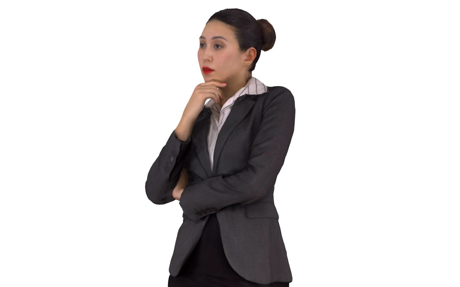 Woman thinking 3D Model - by Renderbot LLC