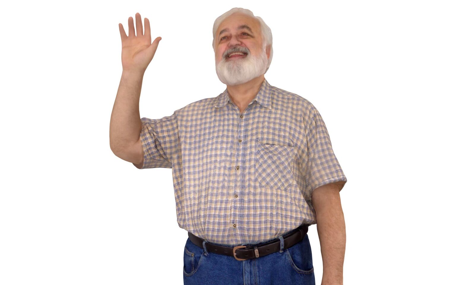 Casual oldman greeting 3D Model - by Renderbot LLC