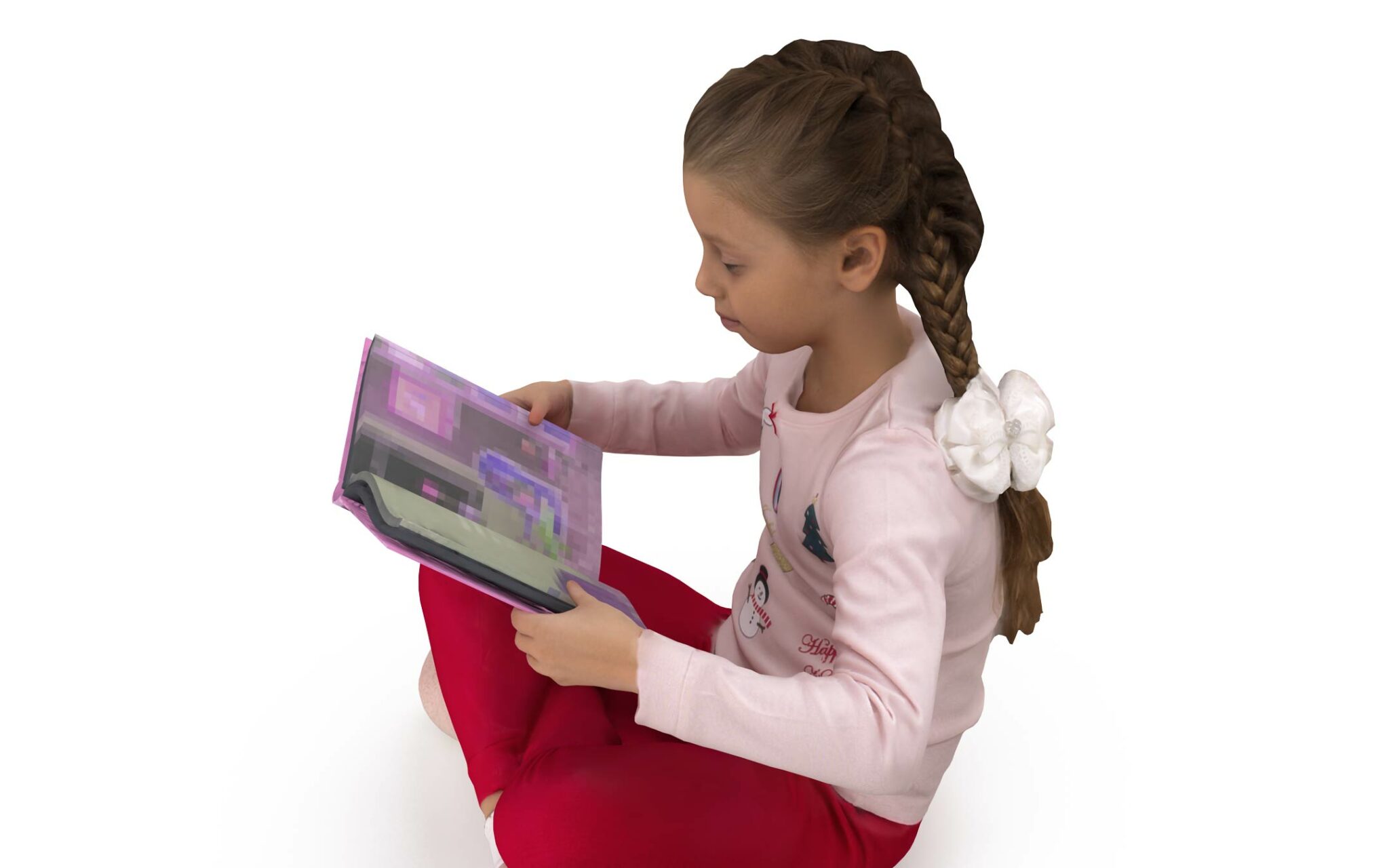 Girl reading 3D Model - by Renderbot LLC