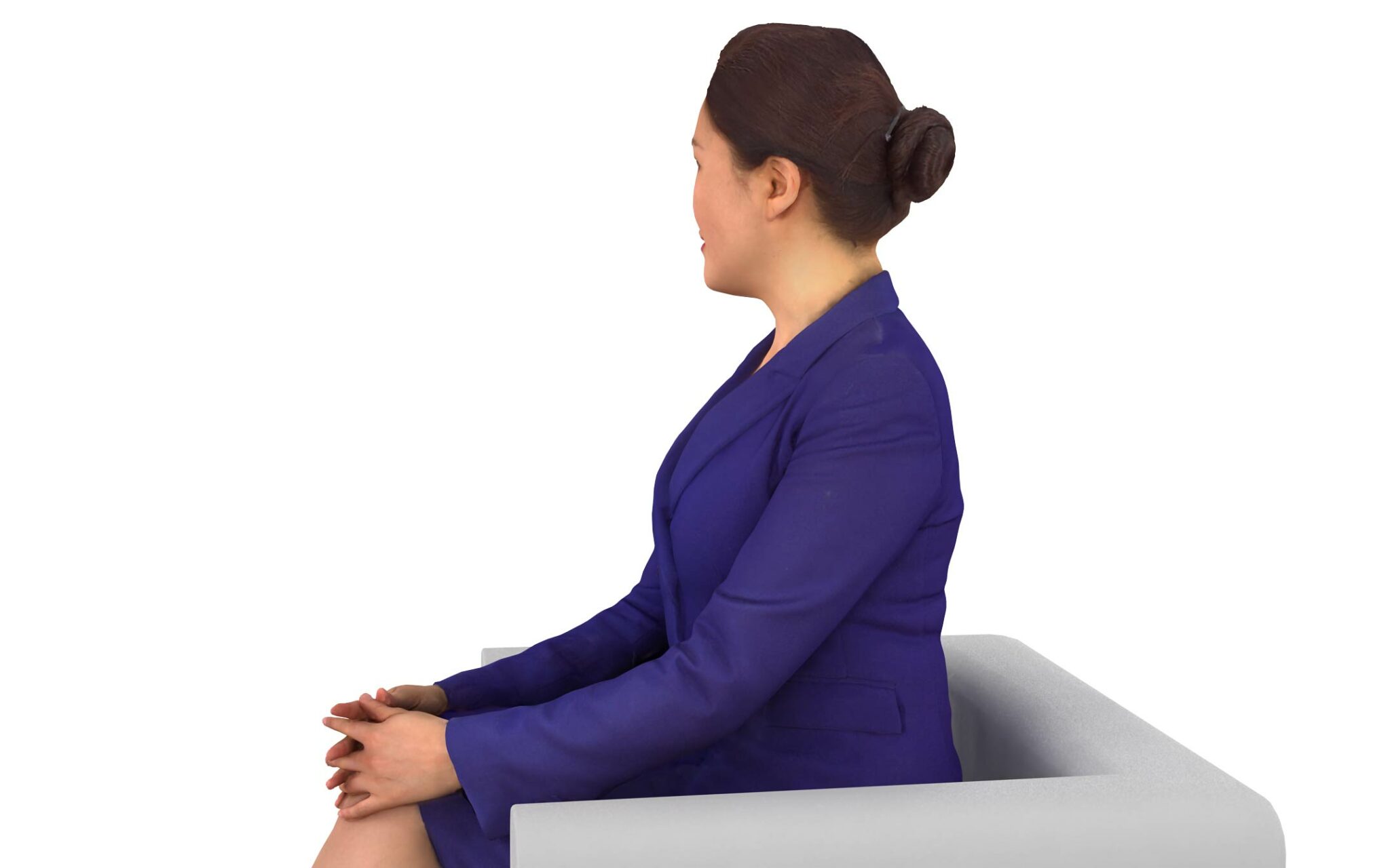 Business woman sitting 3D Model - by Renderbot LLC