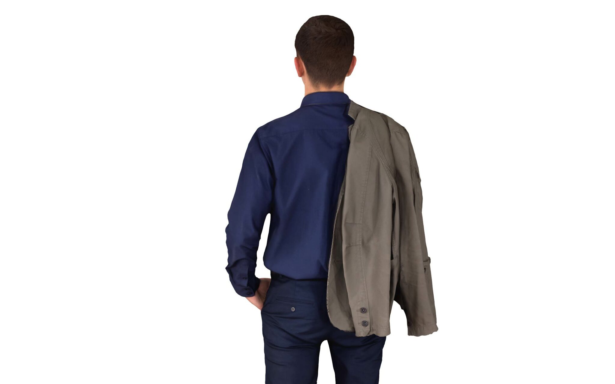 Jacket over shoulder man 3D Model - by Renderbot LLC
