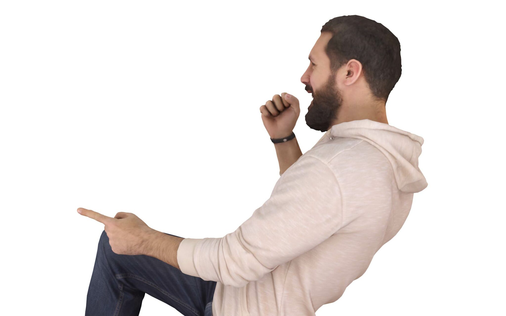 Beard fan man 3D Model - by Renderbot LLC