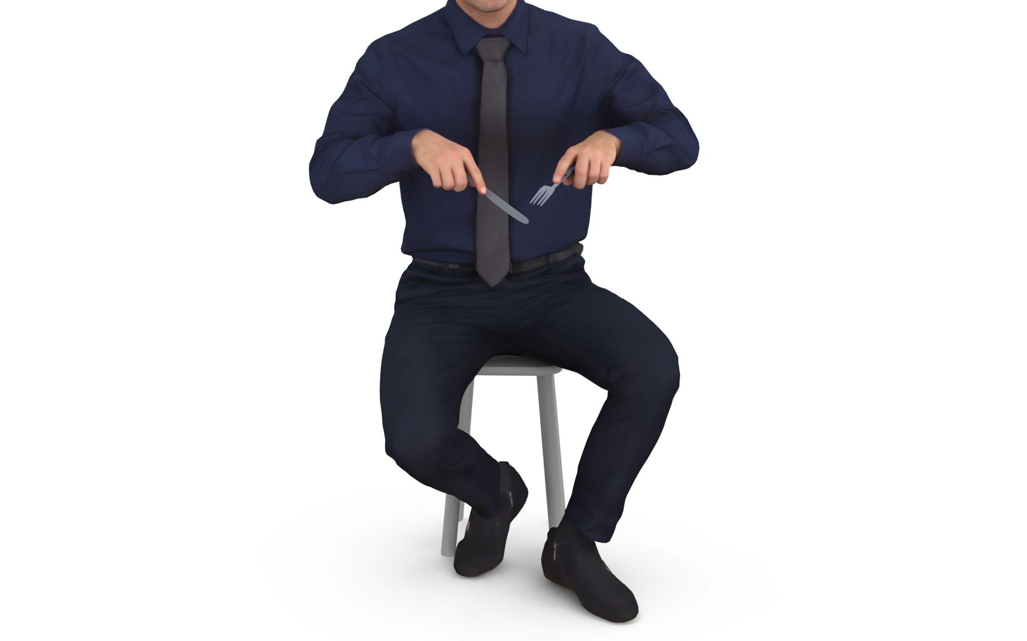 Man eating 3D Model - by Renderbot LLC