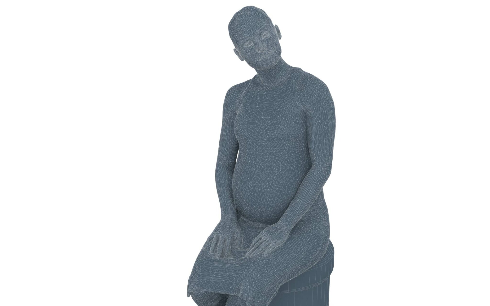 Pregnant woman sitting 3D Model - by Renderbot LLC