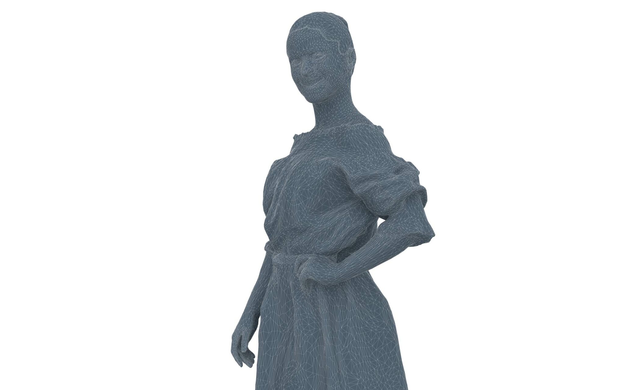 Casual girl standing 3D Model - by Renderbot LLC