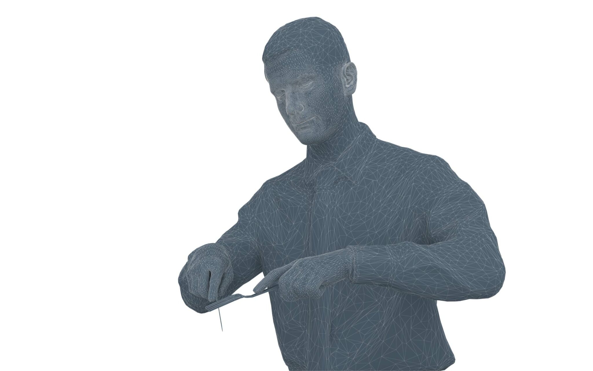 Man eating 3D Model - by Renderbot LLC