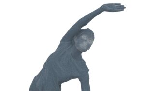 Fit girl stretching 3D Model - by Renderbot LLC
