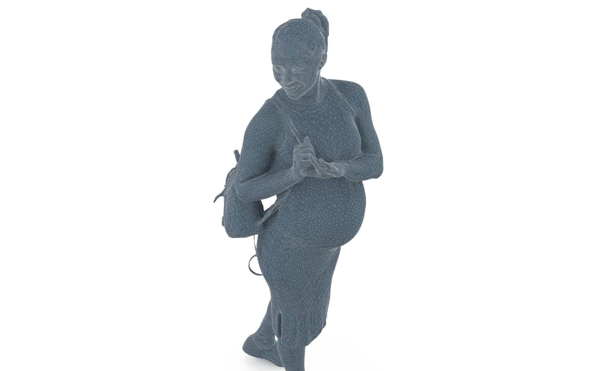 Pregnant woman walking 3D Model - by Renderbot LLC