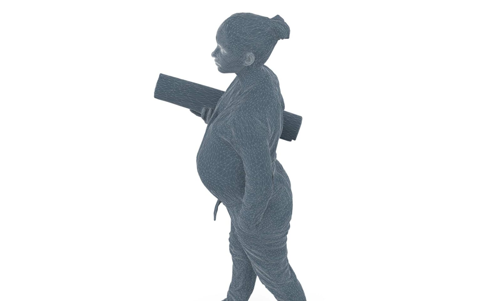 Pregnant woman and mat 3D Model - by Renderbot LLC