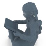 Girl reading 3D Model - by Renderbot LLC