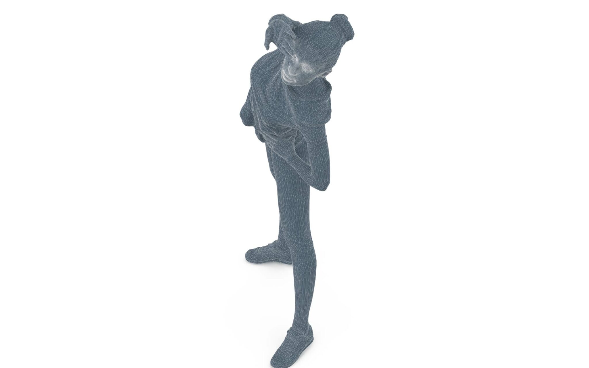 Fit girl stretching 3D Model - by Renderbot LLC
