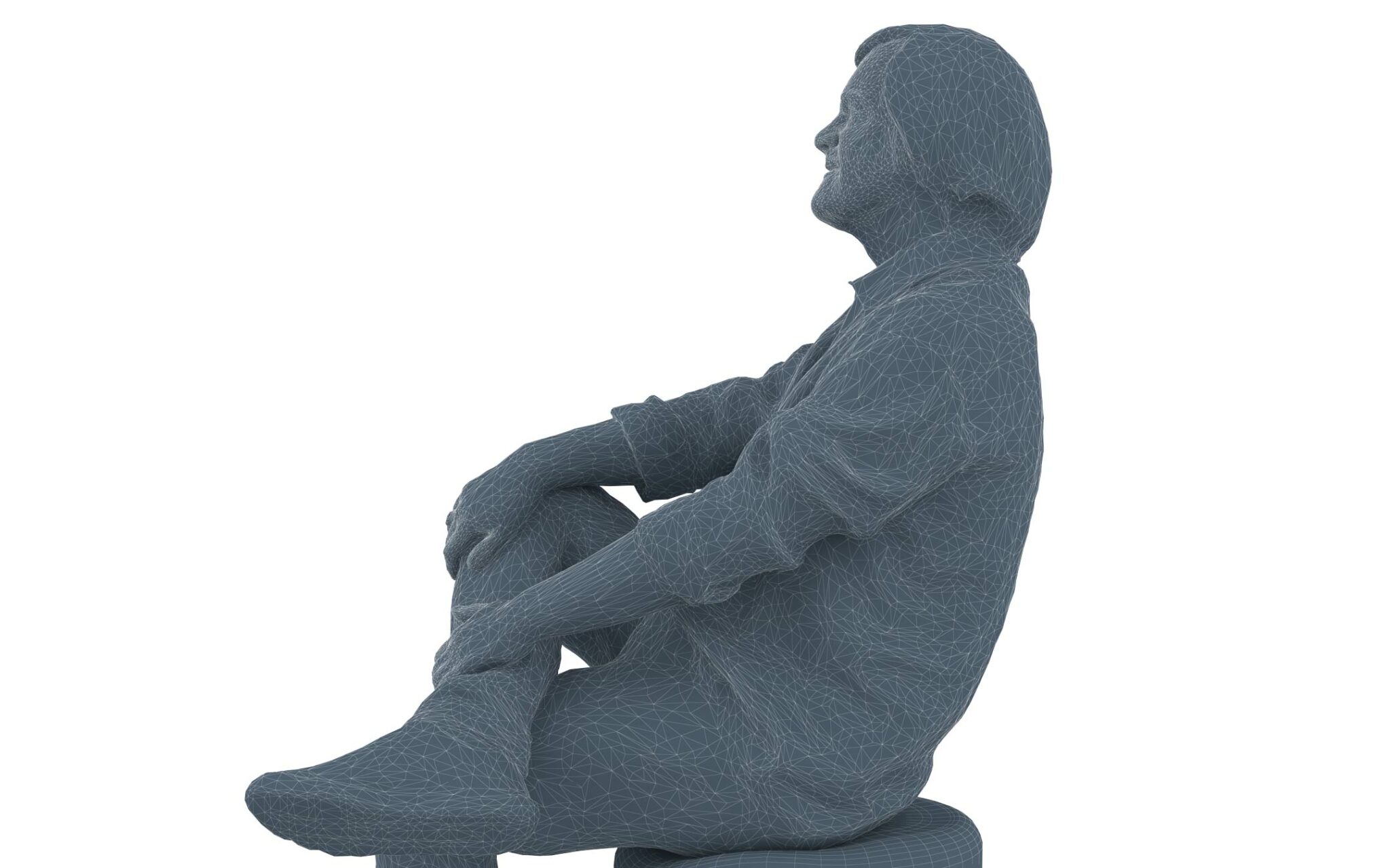 Sitting man 3D Model - by Renderbot LLC
