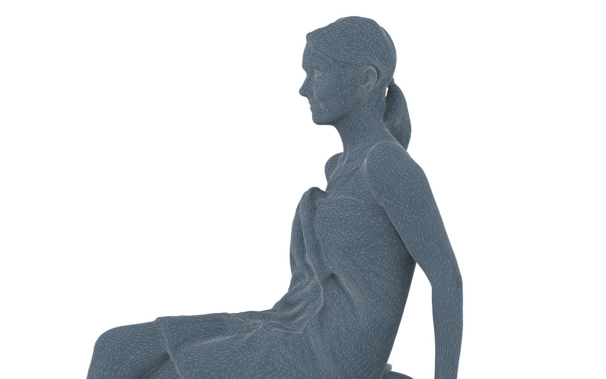 Spa girl sitting 3D Model - by Renderbot LLC