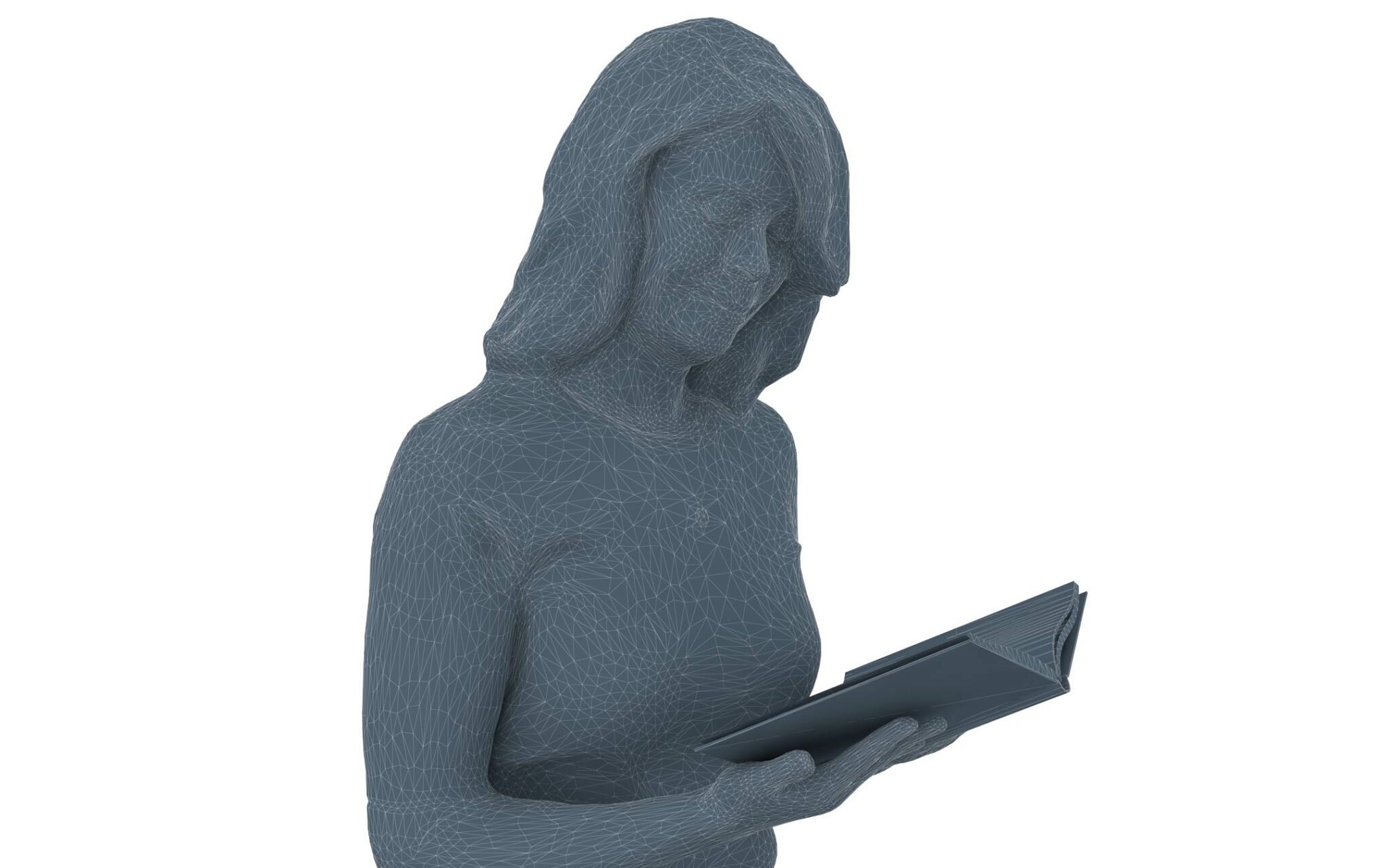 Woman reading 3D Model - by Renderbot LLC