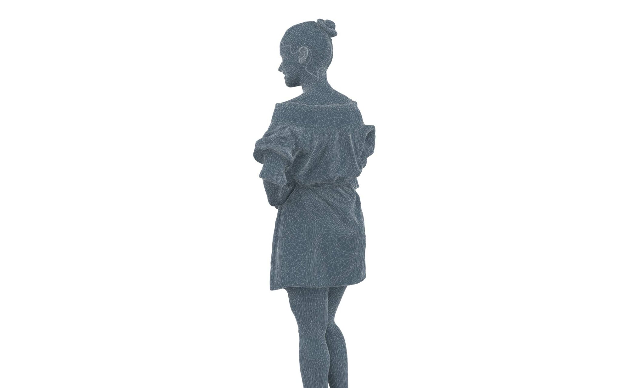 Casual girl standing 3D Model - by Renderbot LLC