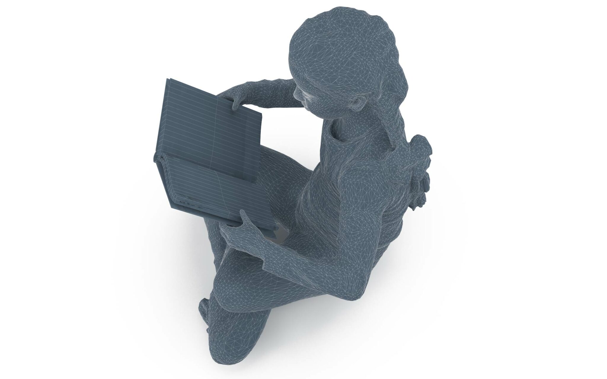 Girl reading 3D Model - by Renderbot LLC