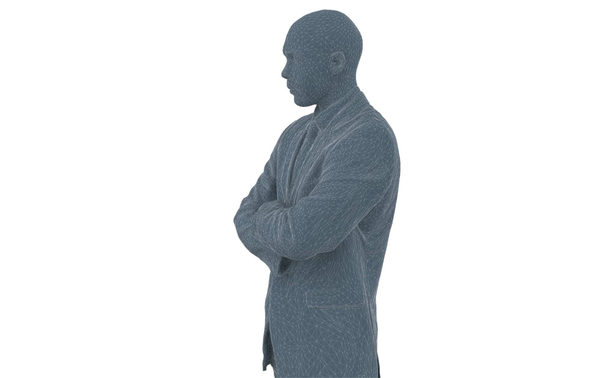 Crossed arms man 3D Model - by Renderbot LLC