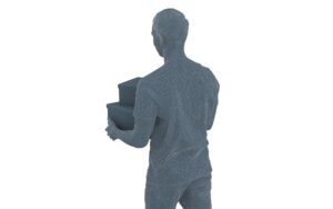 Man with boxes 3D Model - by Renderbot LLC