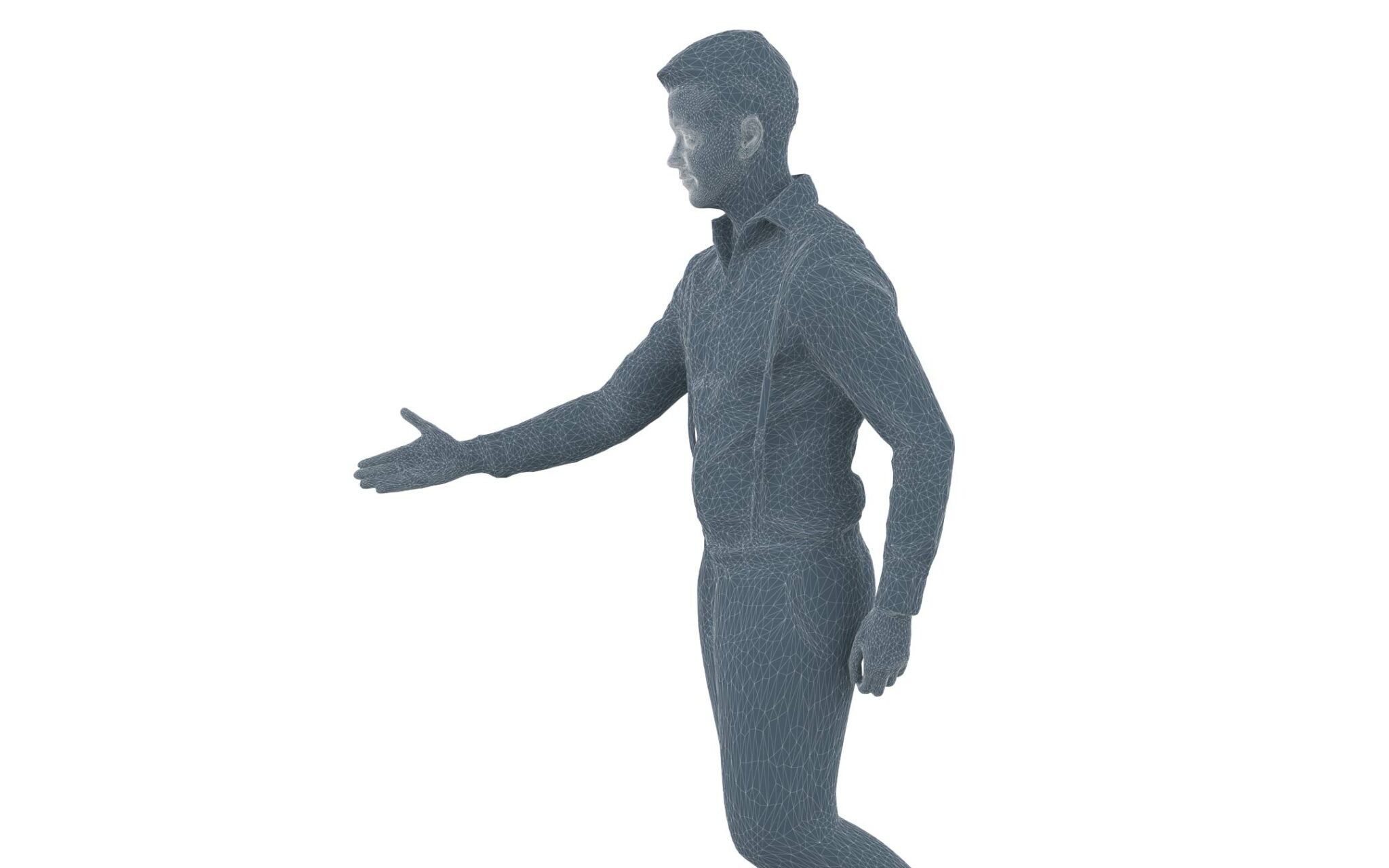 Businessman greeting 3D Model - by Renderbot LLC