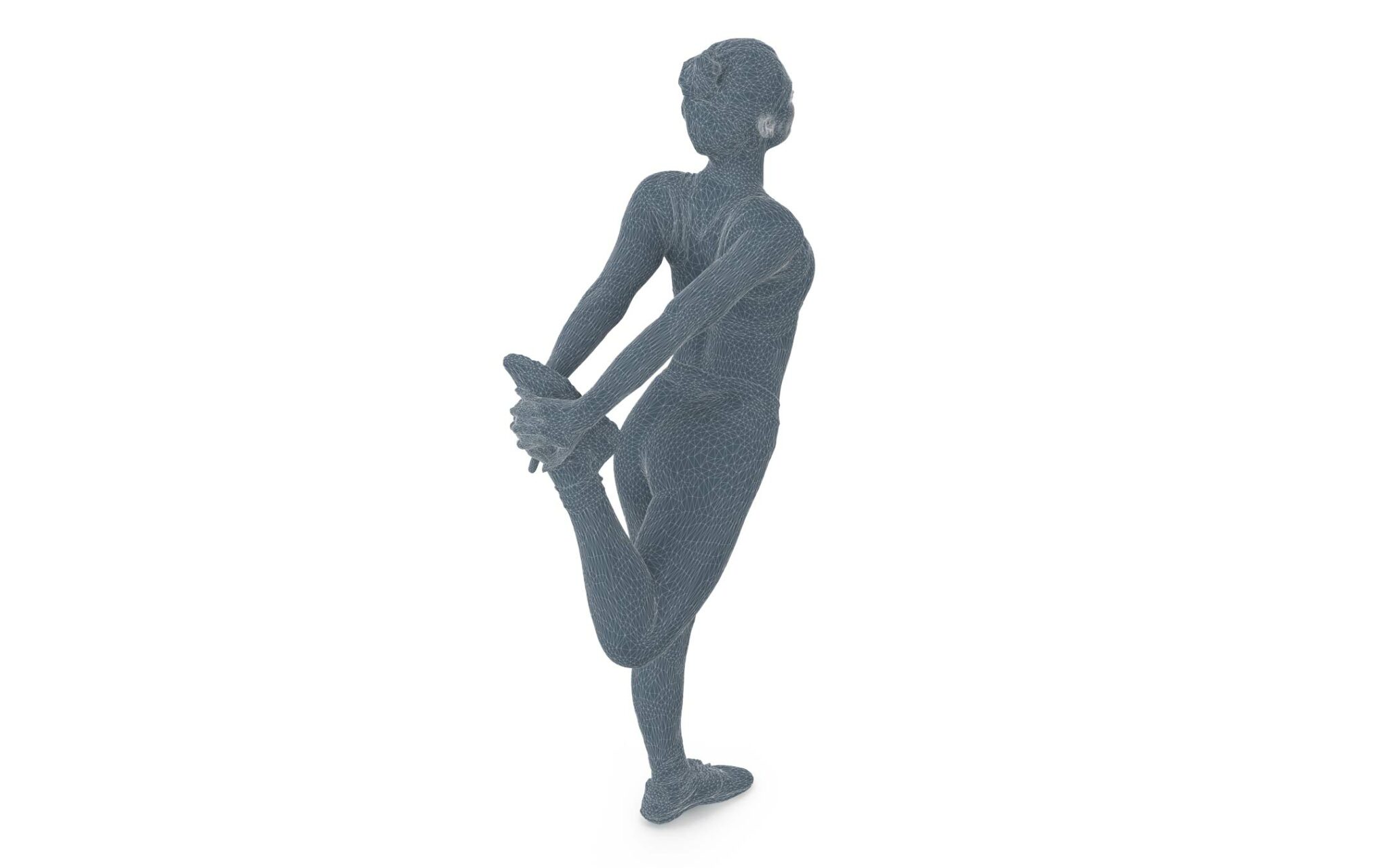 Yoga woman stretching 3D Model - by Renderbot LLC