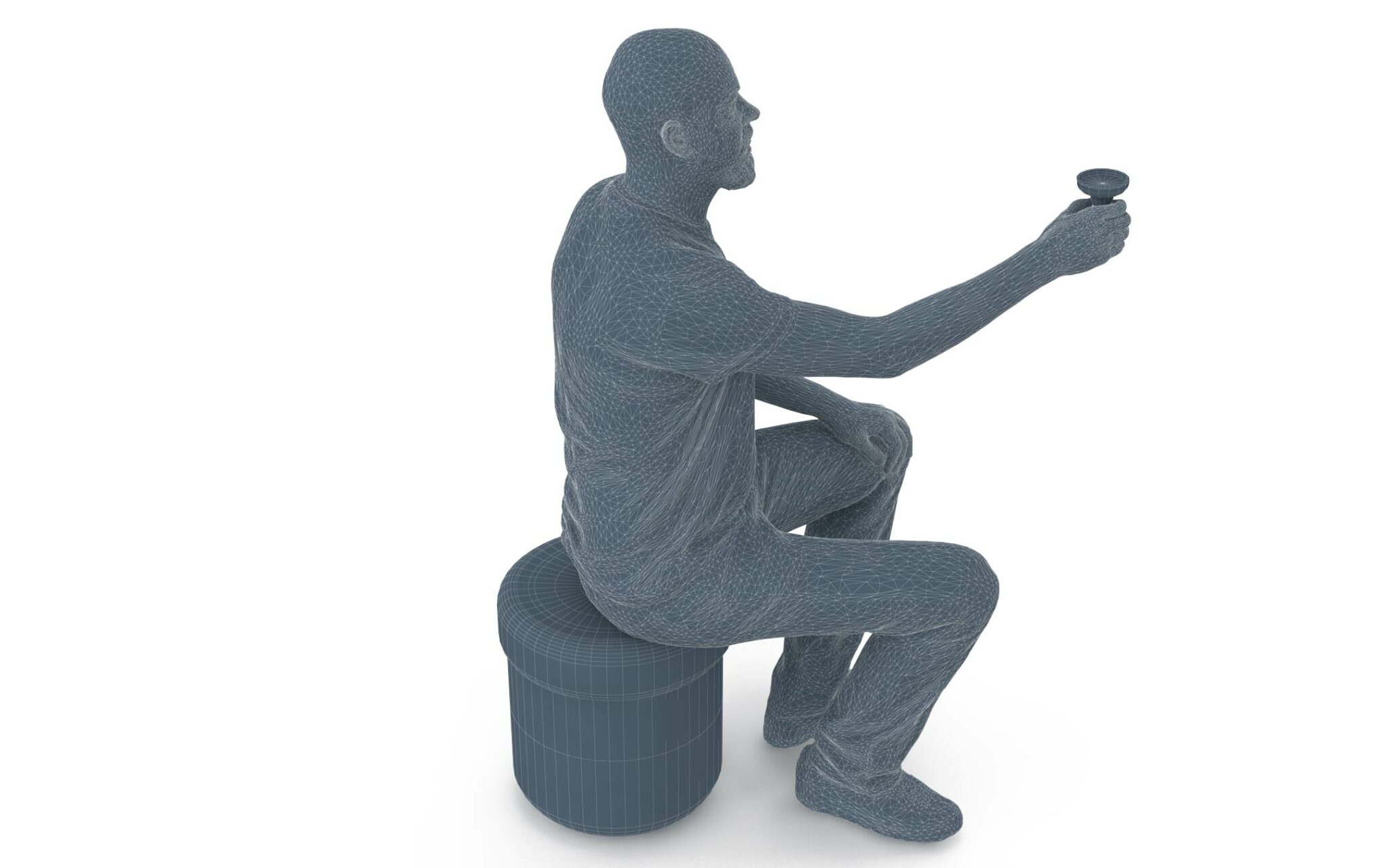 Man cheering 3D Model - by Renderbot LLC