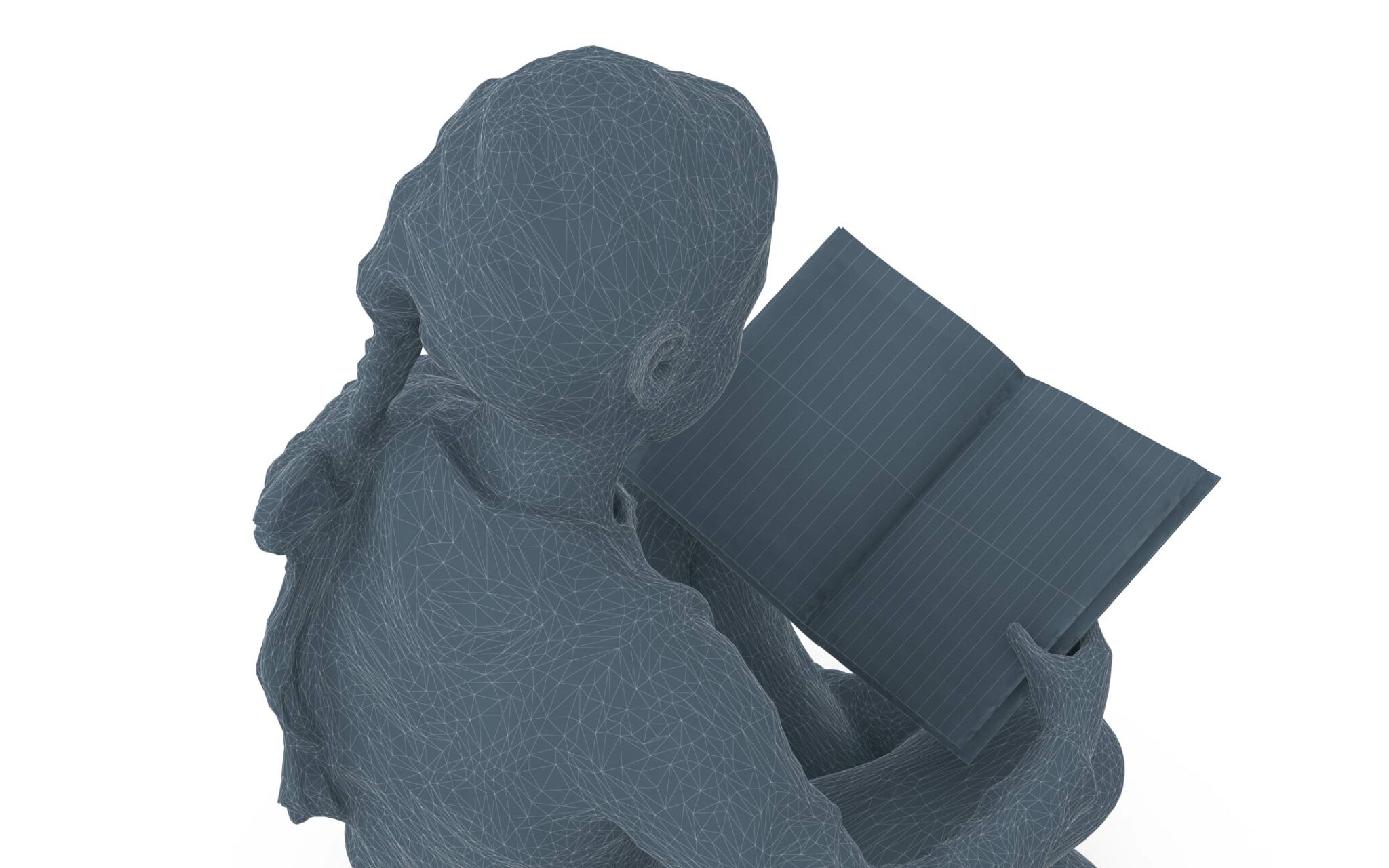 Girl reading 3D Model - by Renderbot LLC