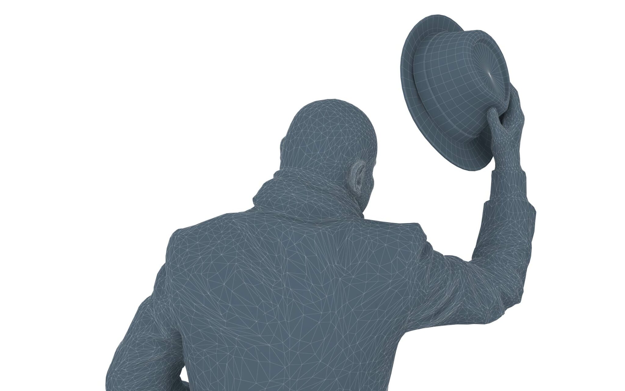 Man and hat 3D Model - by Renderbot LLC