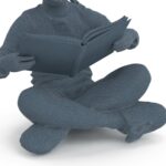 Girl reading 3D Model - by Renderbot LLC