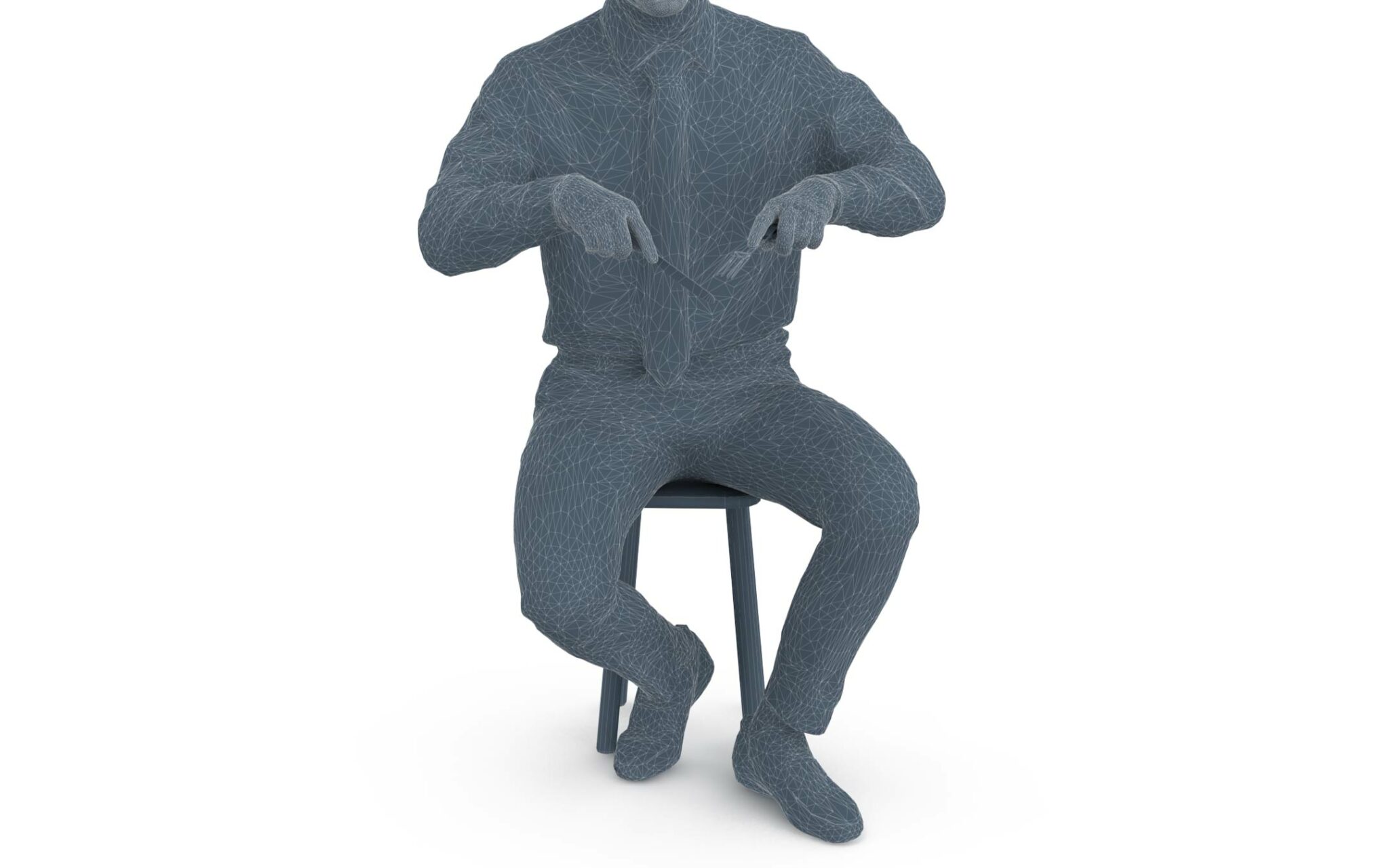 Man eating 3D Model - by Renderbot LLC