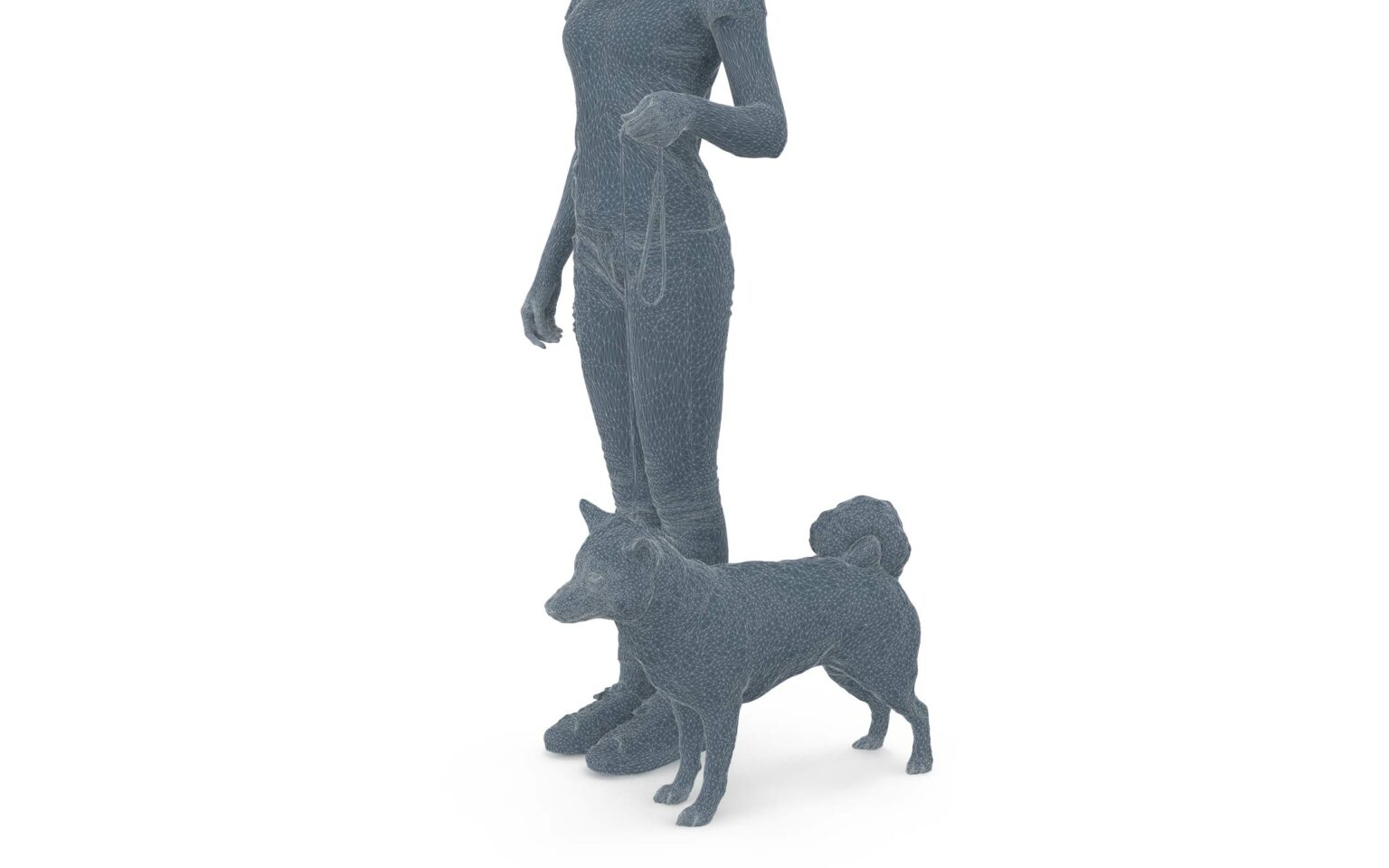 Girl training dog 3D Model - by Renderbot LLC