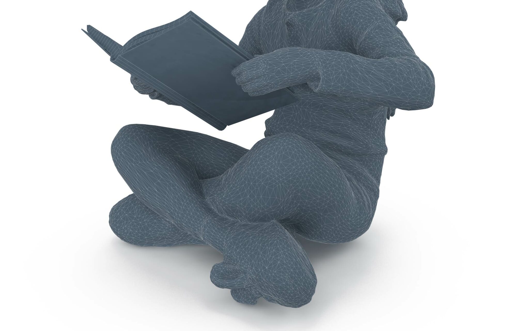 Girl reading 3D Model - by Renderbot LLC