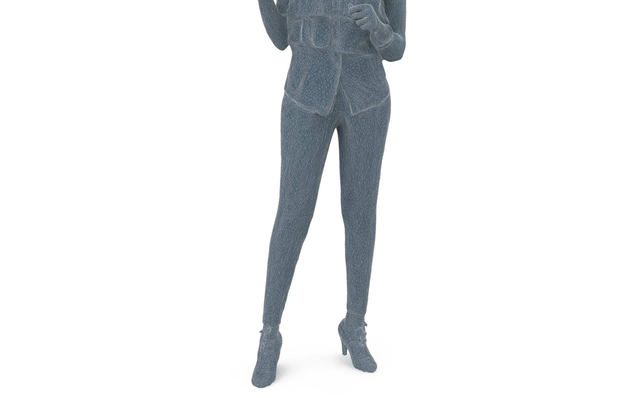 Girl pointing 3D Model - by Renderbot LLC