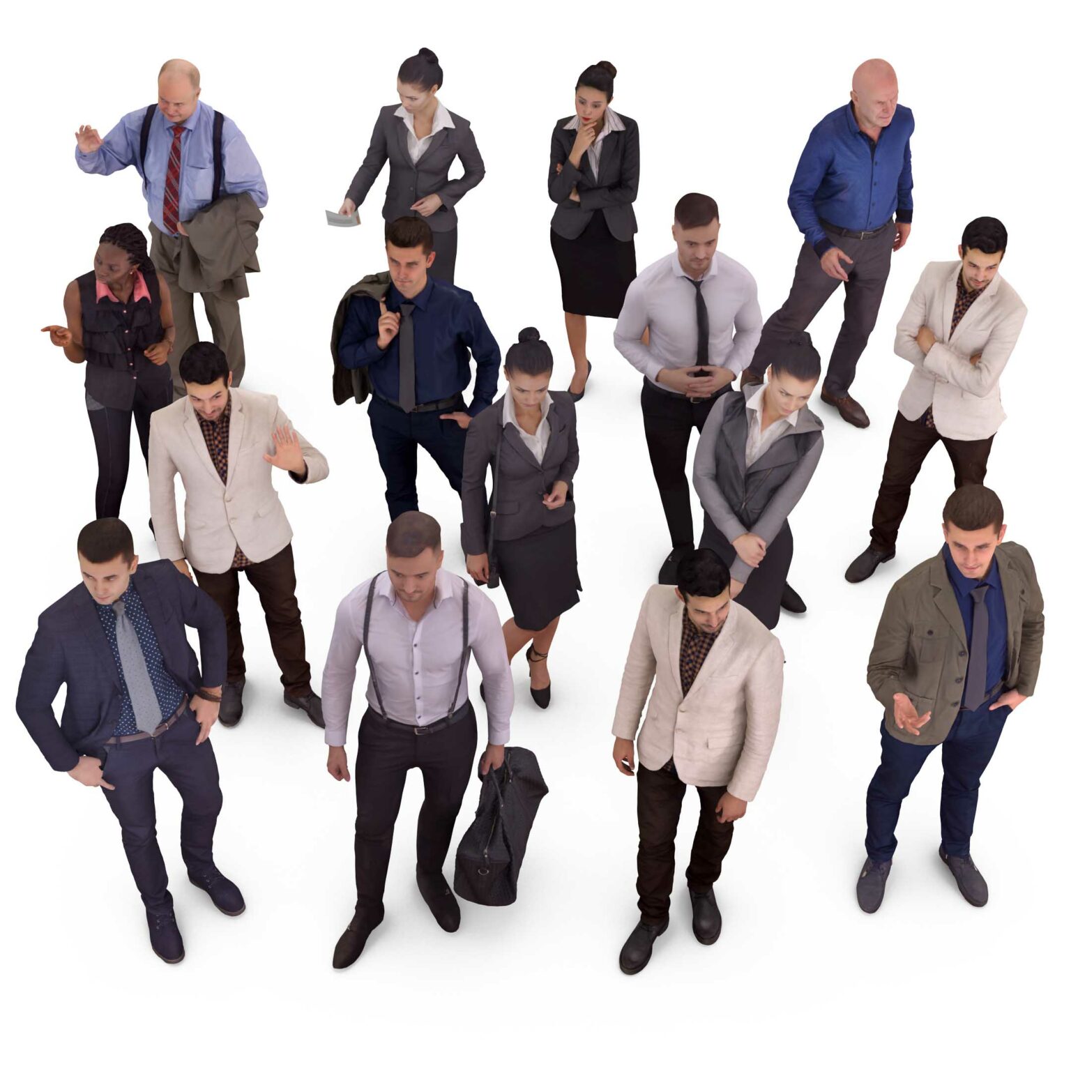 Casual man standing 3d model - by Renderbot LLC