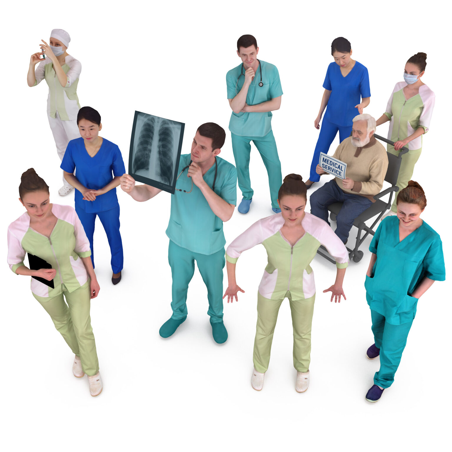 Casual man standing 3d model - by Renderbot LLC