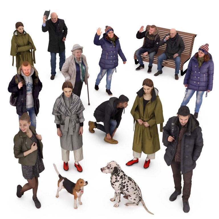 Casual man standing 3d model - by Renderbot LLC