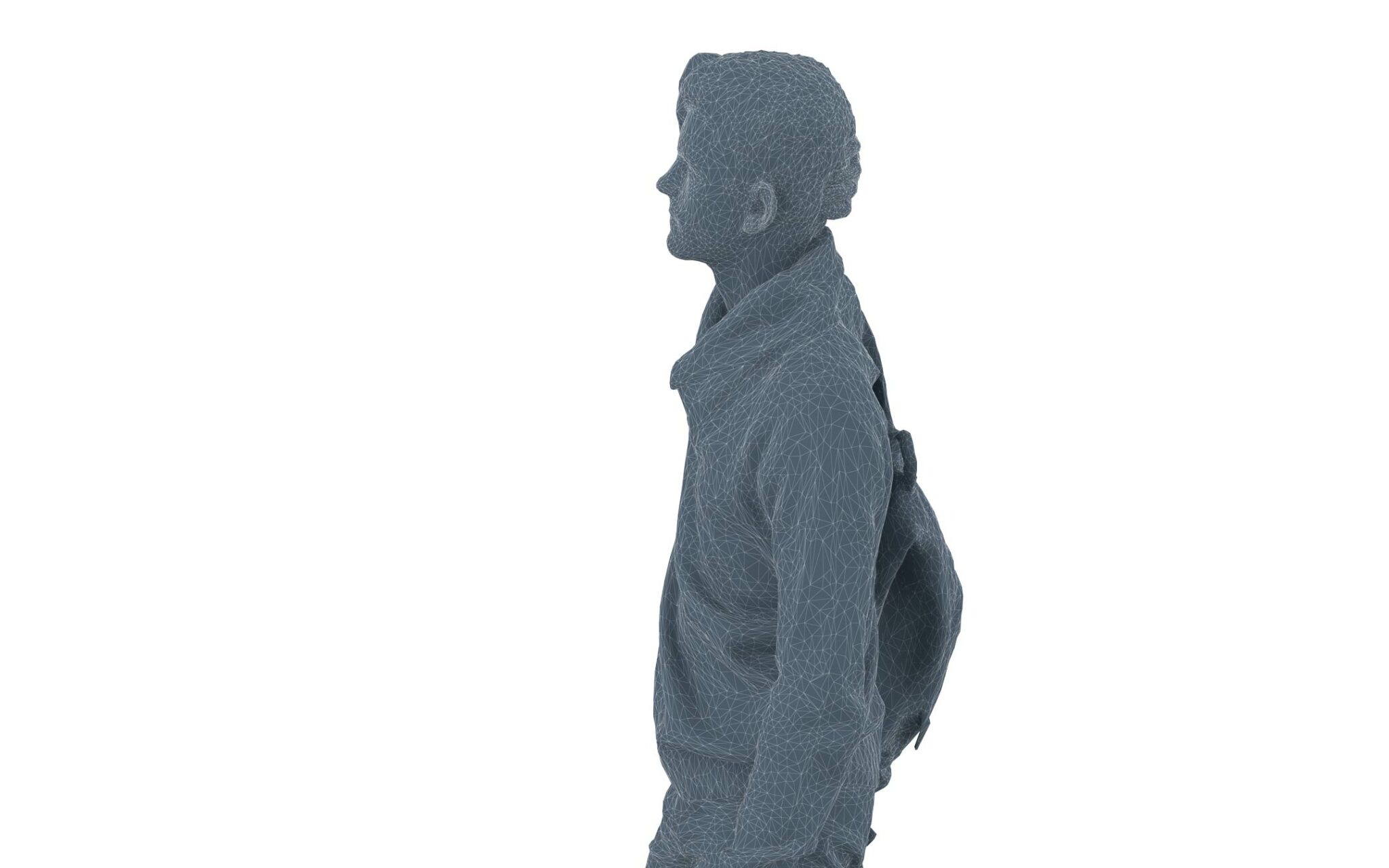 Casual man standing 3d model - by Renderbot LLC