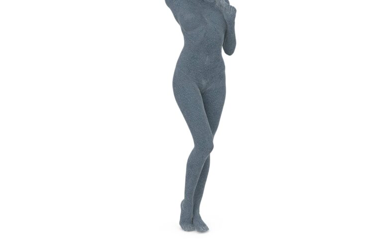 Girl without clothes posing 3d model - by Renderbot LLC