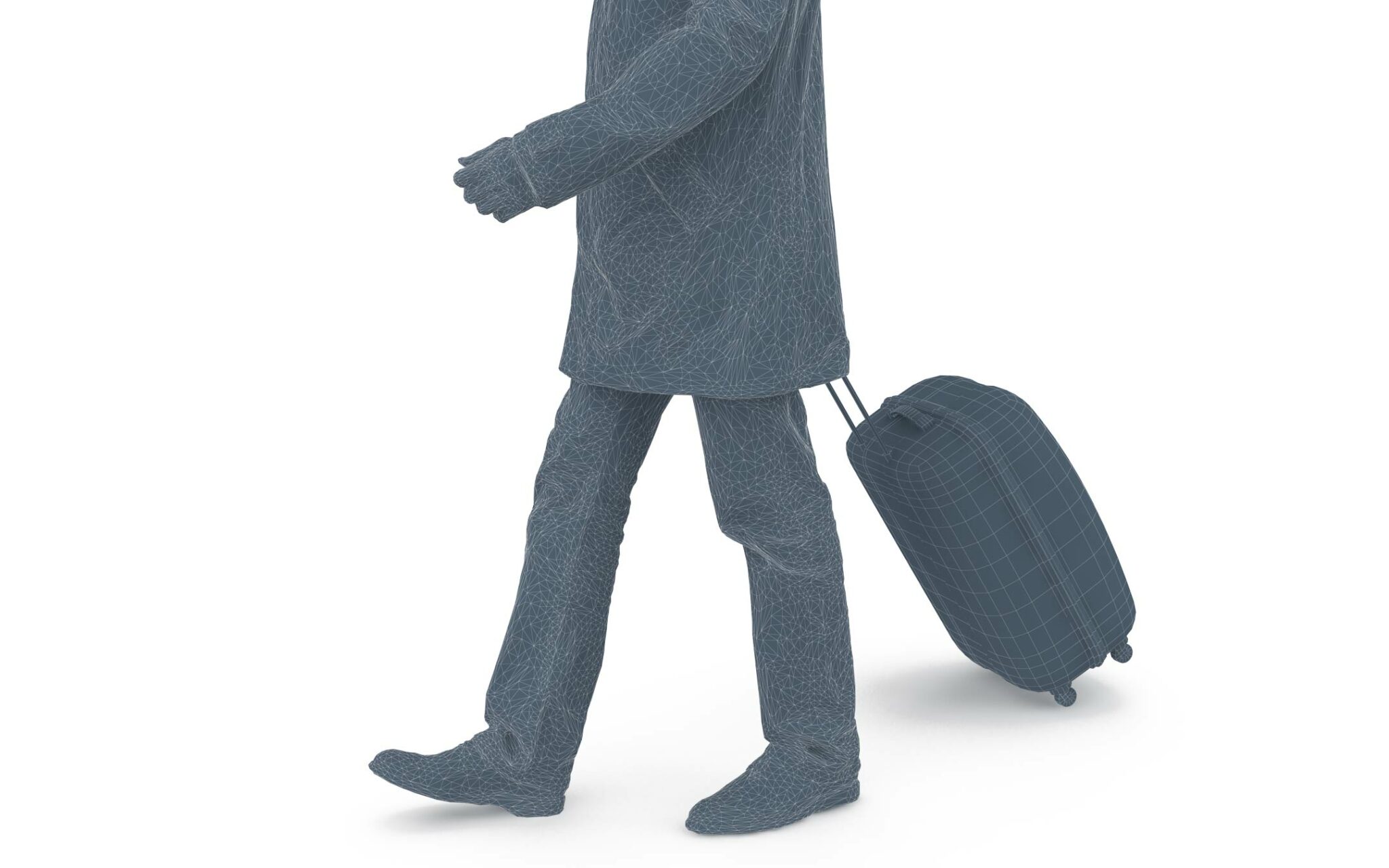 Man with a suitcase 3d model - by Renderbot LLC