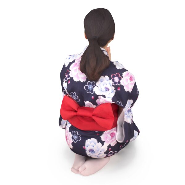 Japanese style girl sitting pose 3d model - by Renderbot LLC