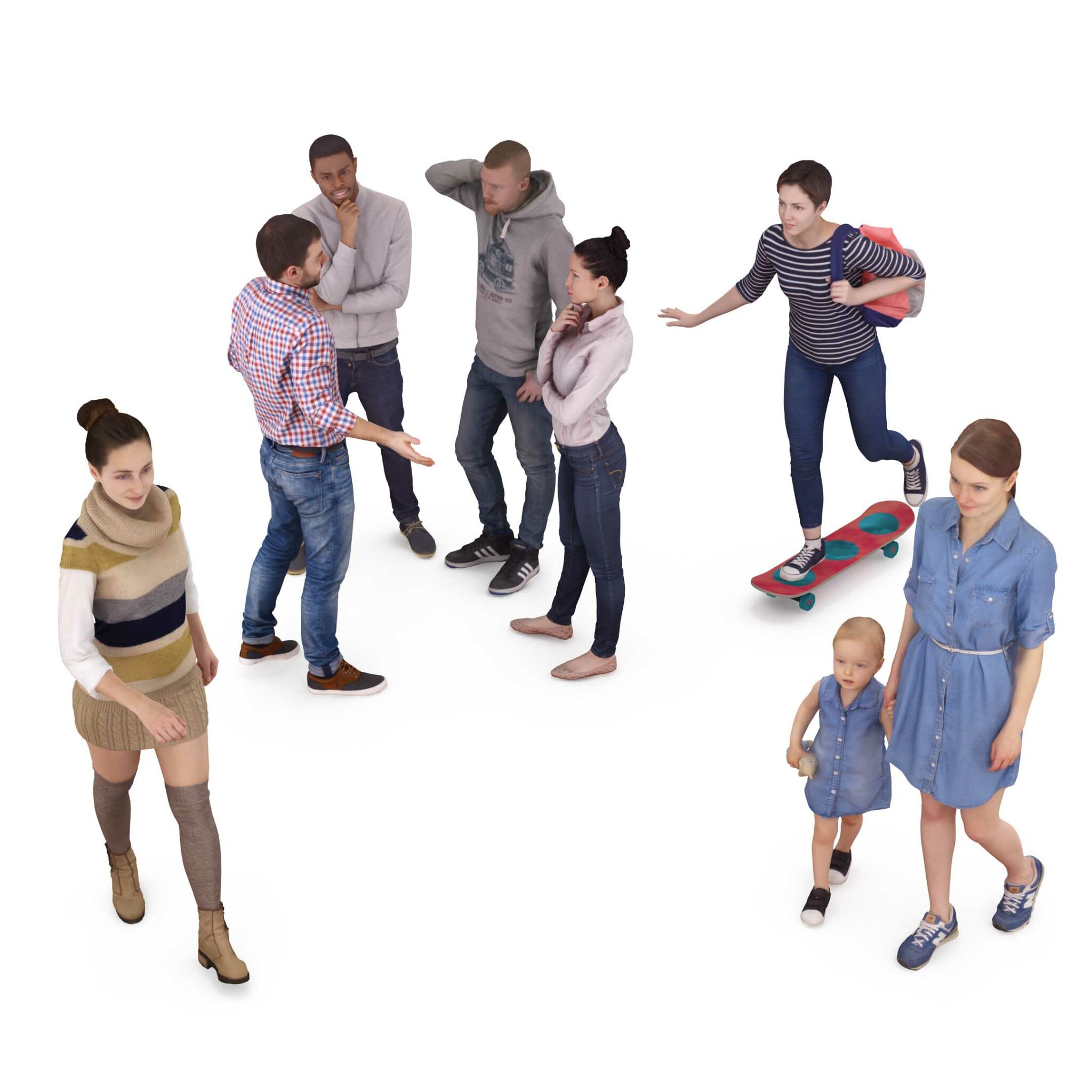 Standing 3d man scanned 3d model - Renderbot